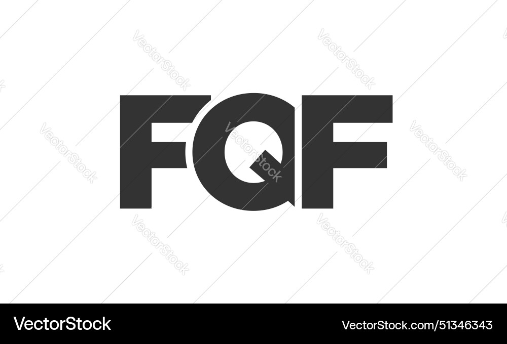 Fqf logo design template with strong and modern Vector Image