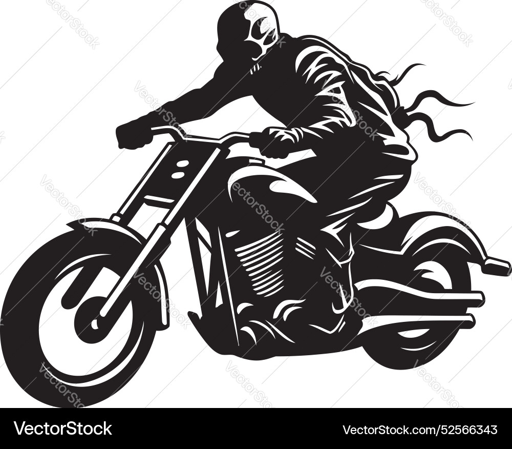 Ghost rider redux skeleton in leather jacket – Royalty-Free Vector ...