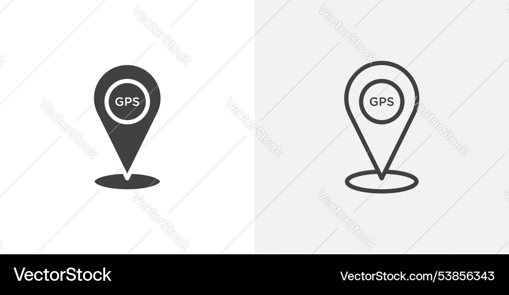 Gps icon set Royalty Free Vector Image - VectorStock