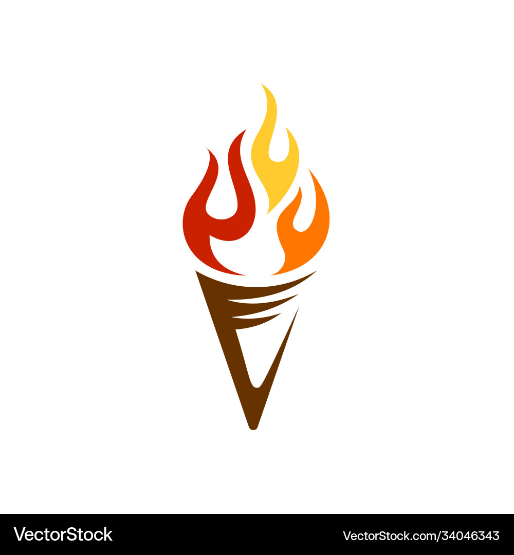 Hot ice cream logo design Royalty Free Vector Image