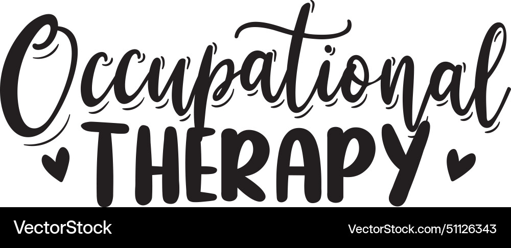 Occupational therapy design on white background Vector Image