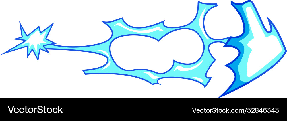 Plasma laser gun beam cartoon Royalty Free Vector Image