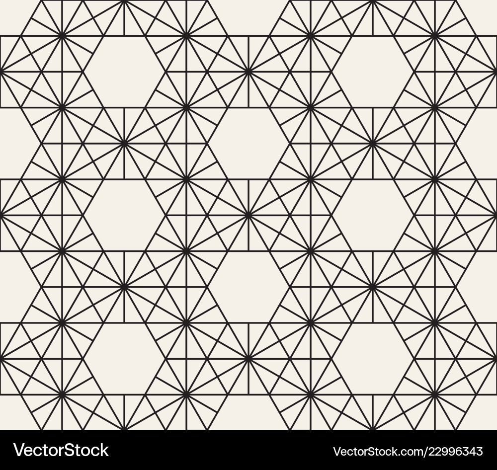 Seamless hexagon geometric pattern simple Vector Image