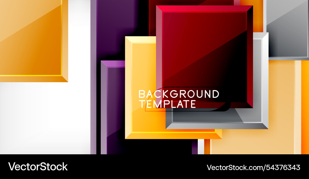 Square shape color abstract geometry Royalty Free Vector