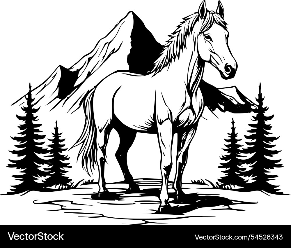 Striding horse image Royalty Free Vector Image