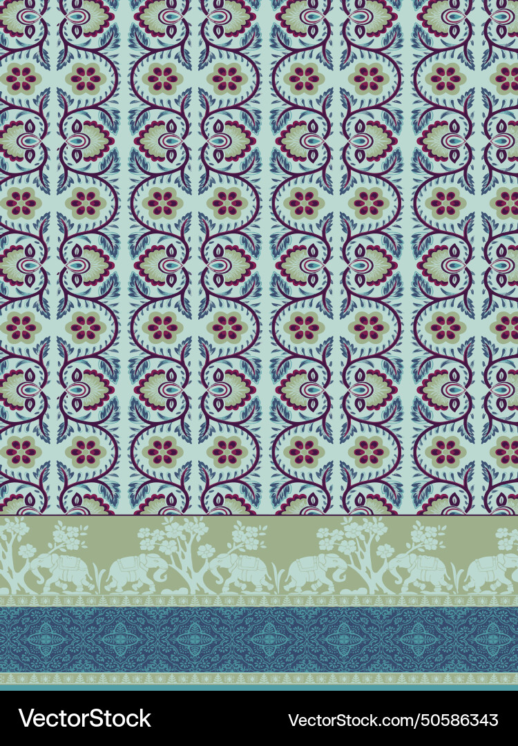 Textile digital design fabric print wallpaper Vector Image