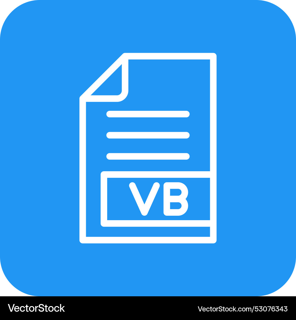 Vb icon design Royalty Free Vector Image - VectorStock