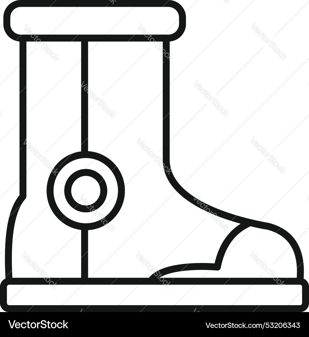 Waterproof rubber boots protecting from rain icon Vector Image