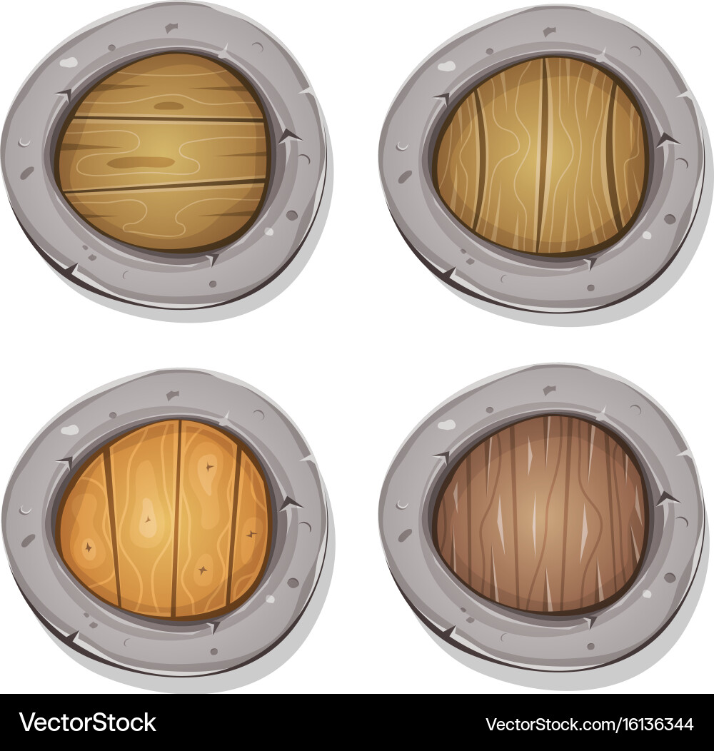 Cartoon Viking Shields Royalty Free Vector Image
