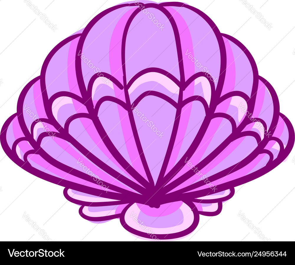 purple shell clipart