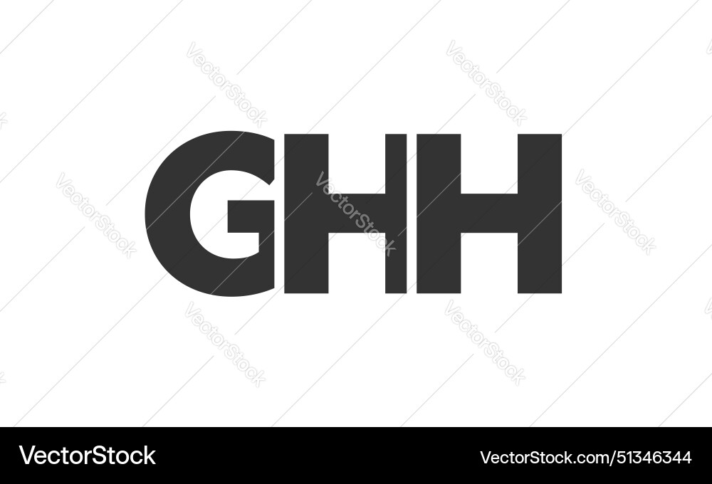 Ghh logo design template with strong and modern Vector Image