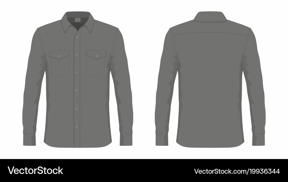 Mens black dress shirt Royalty Free Vector Image