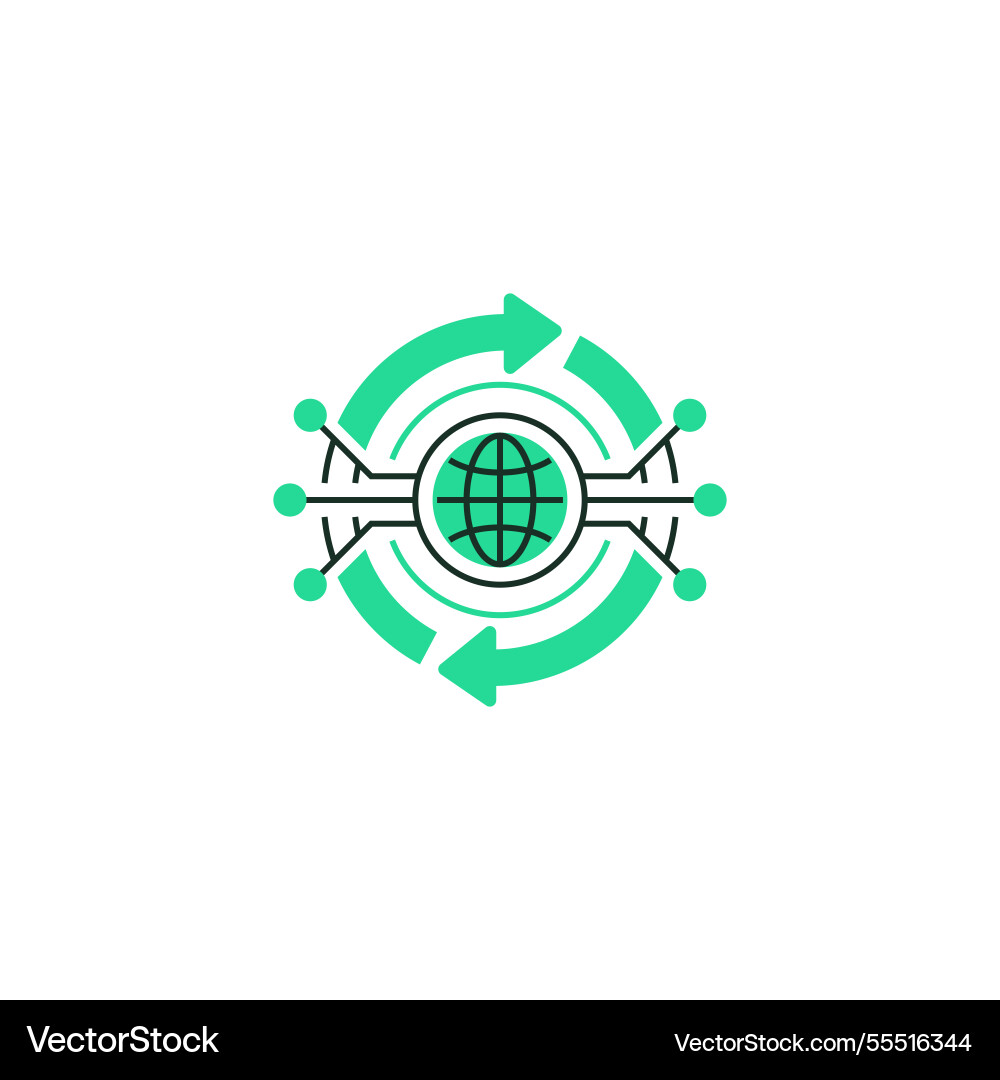 Network recovery line icon linear style sign Vector Image