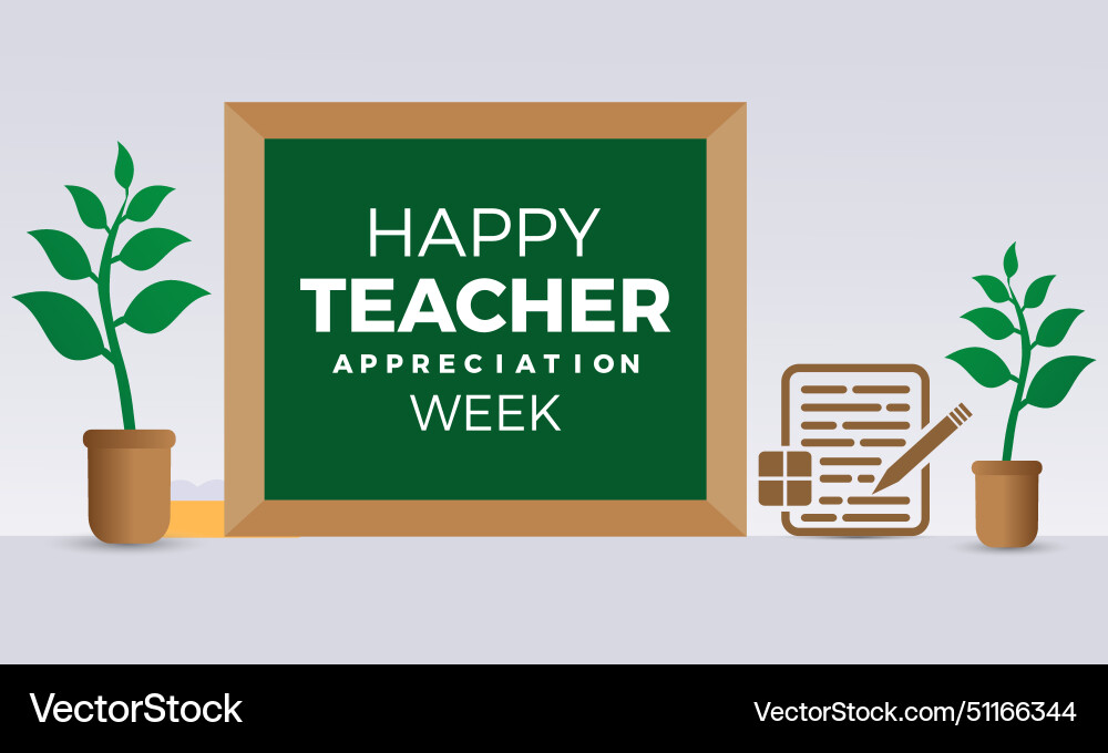 Teacher appreciation week gratitude education Vector Image