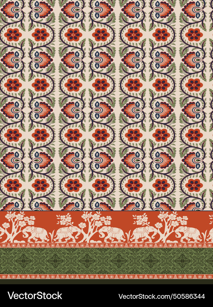 Textile digital design fabric print wallpaper Vector Image