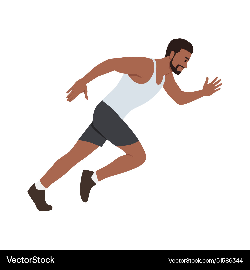 Young man runner sprinter explosive start Vector Image Young man runner sprinter explosive start Vector Image