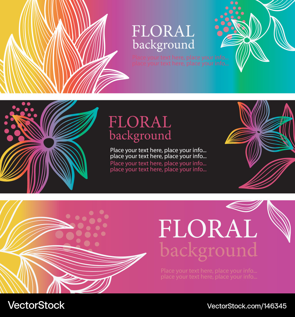 Floral Banners - Elegant Collection Royalty Free Vector