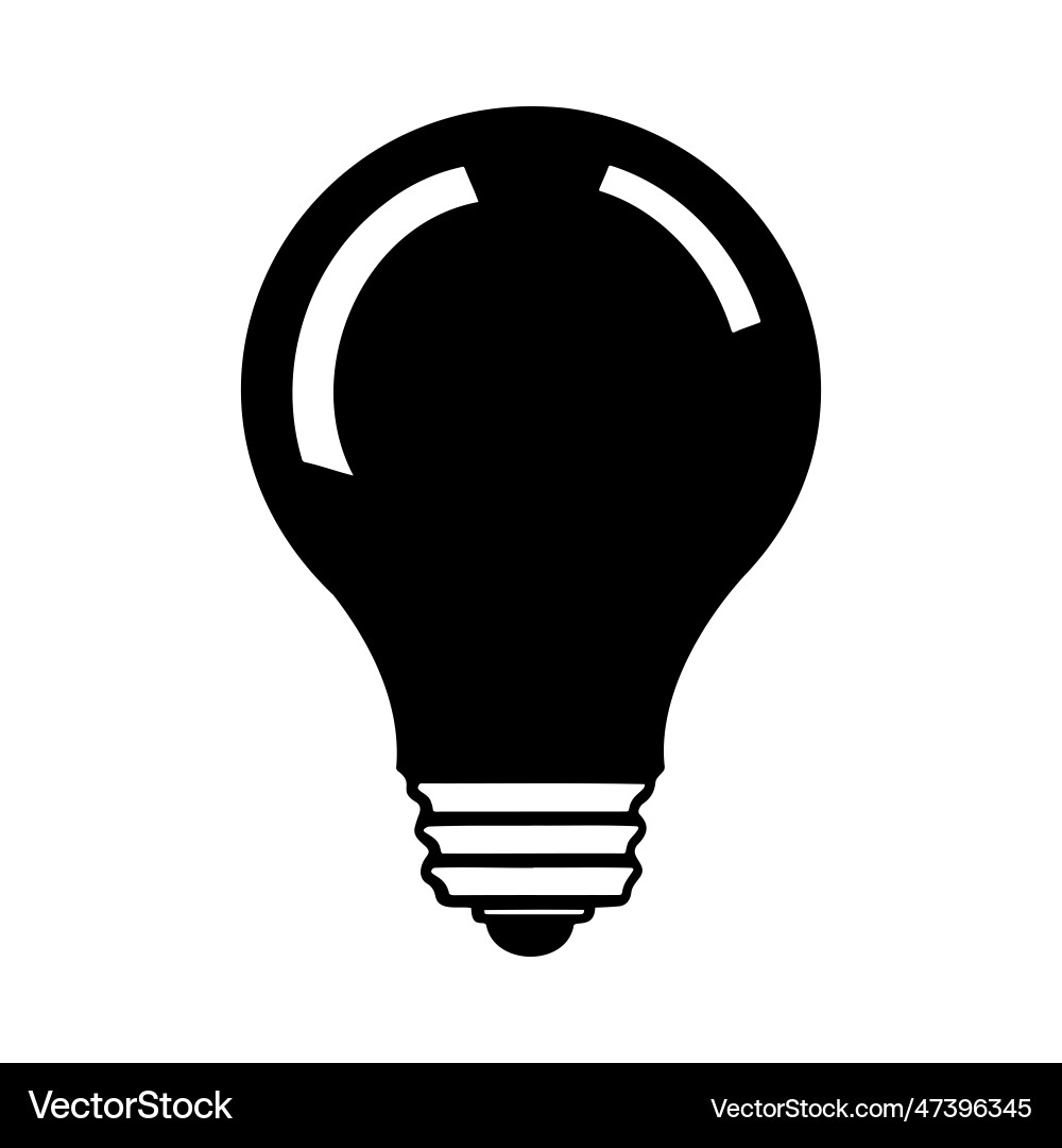 Light Bulb Icon - White Background Royalty Free Vector Image