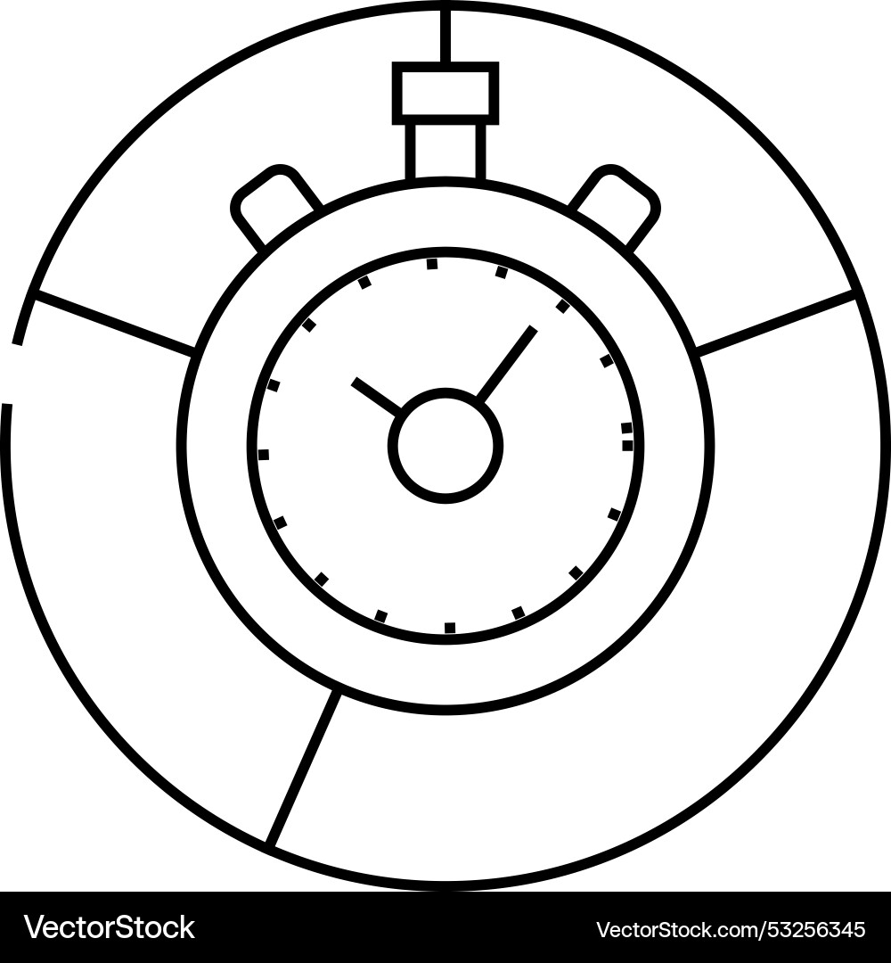 Stop watch line icon Royalty Free Vector Image