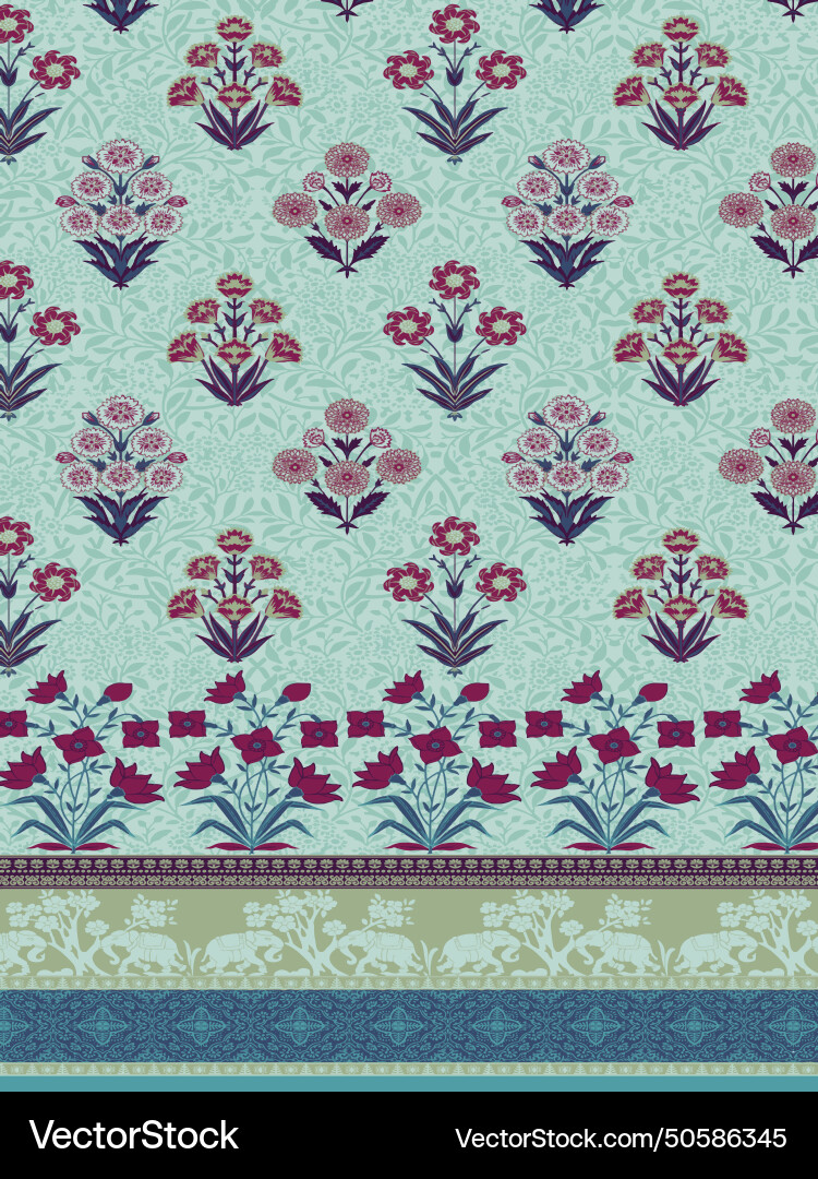 Textile digital design fabric print wallpaper Vector Image