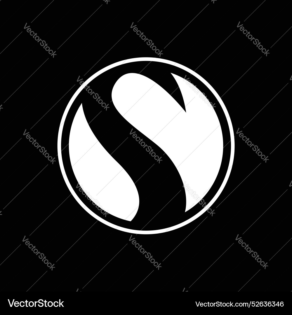 Circle letter s logo symbol Royalty Free Vector Image