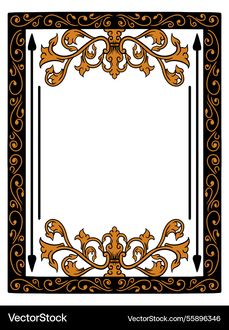 Ethereal wedding ornamental frame Royalty Free Vector Image