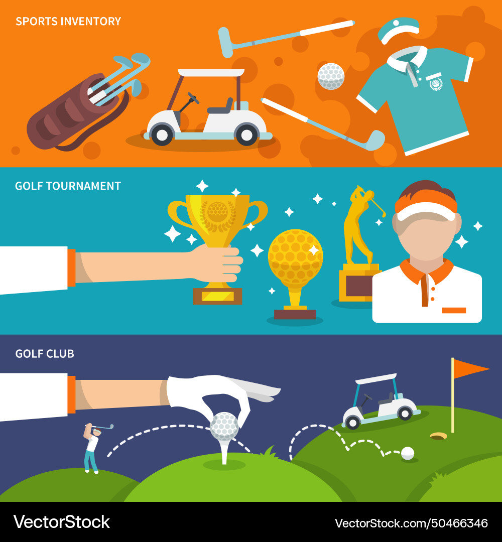 Golf banner set Royalty Free Vector Image - VectorStock