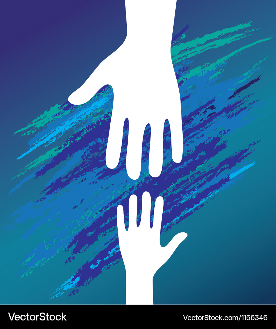 Hand helping Royalty Free Vector Image - VectorStock