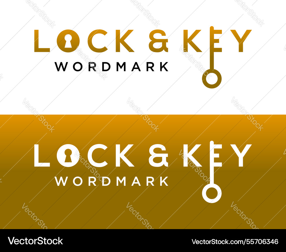 Lock key logo Royalty Free Vector Image - VectorStock