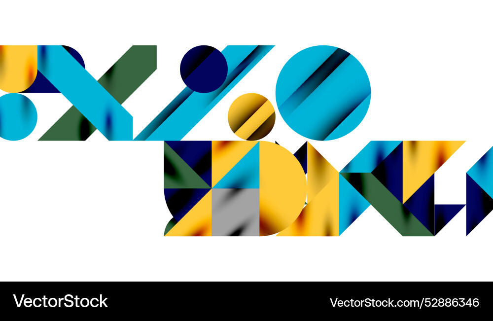 Neo memphis geometric pattern with circles Vector Image