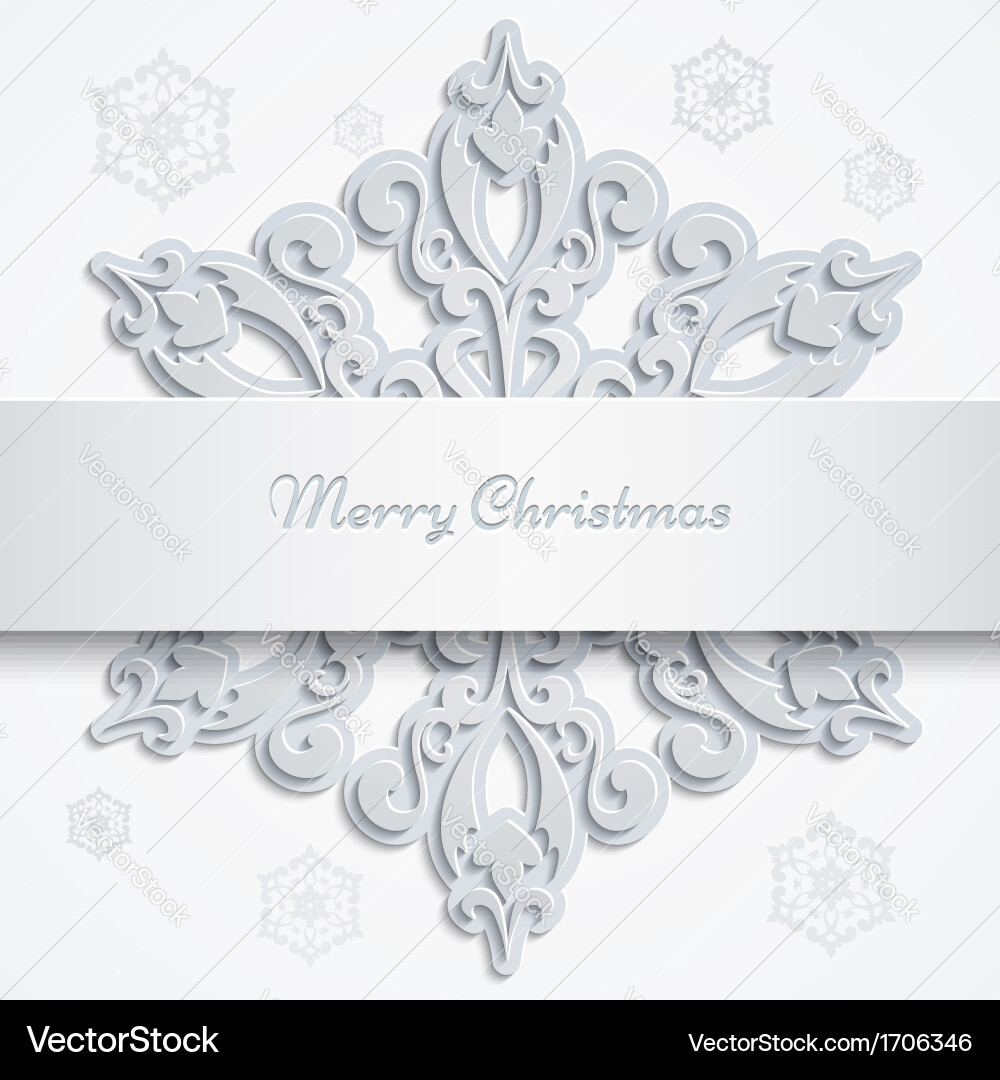 Paper snowflake Royalty Free Vector Image - VectorStock