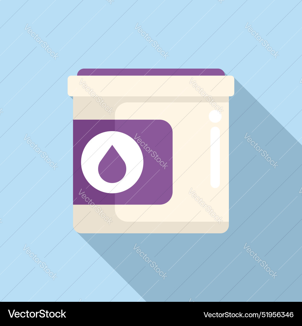 Plastic container with drop logo containing Vector Image