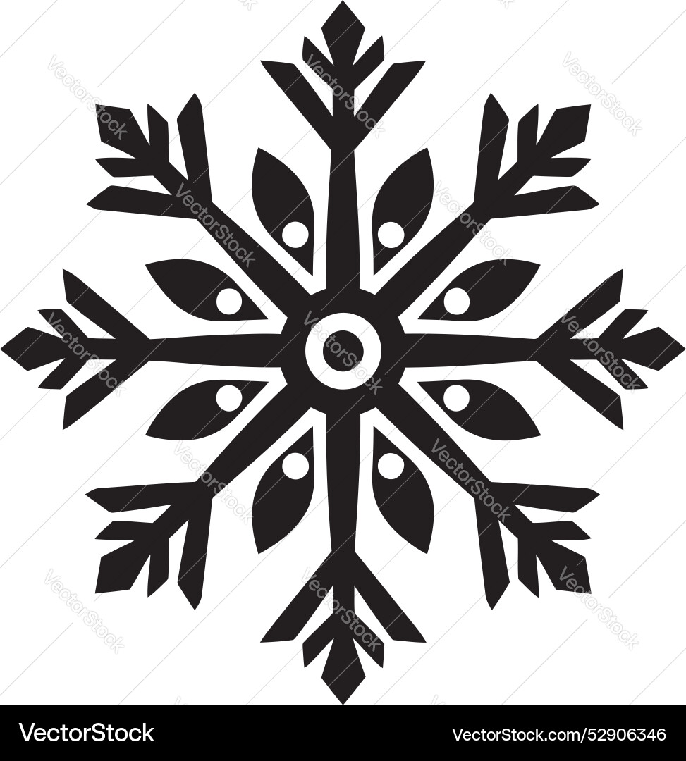 Regal snowflake majesty emblematic emblem Vector Image