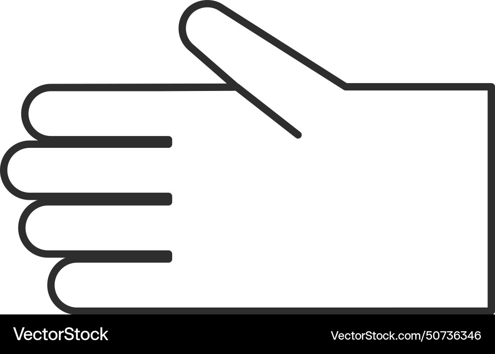 Safety glove worker hand protection line icon Vector Image
