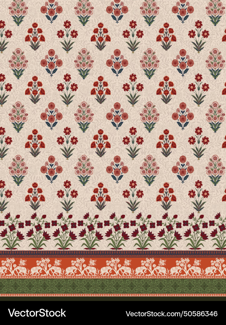 Textile digital design fabric print wallpaper Vector Image