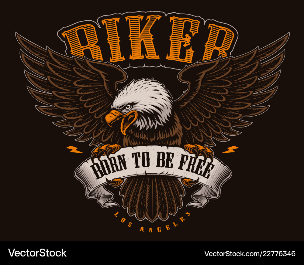 Vintage American Eagle Patch Royalty Free Vector Image
