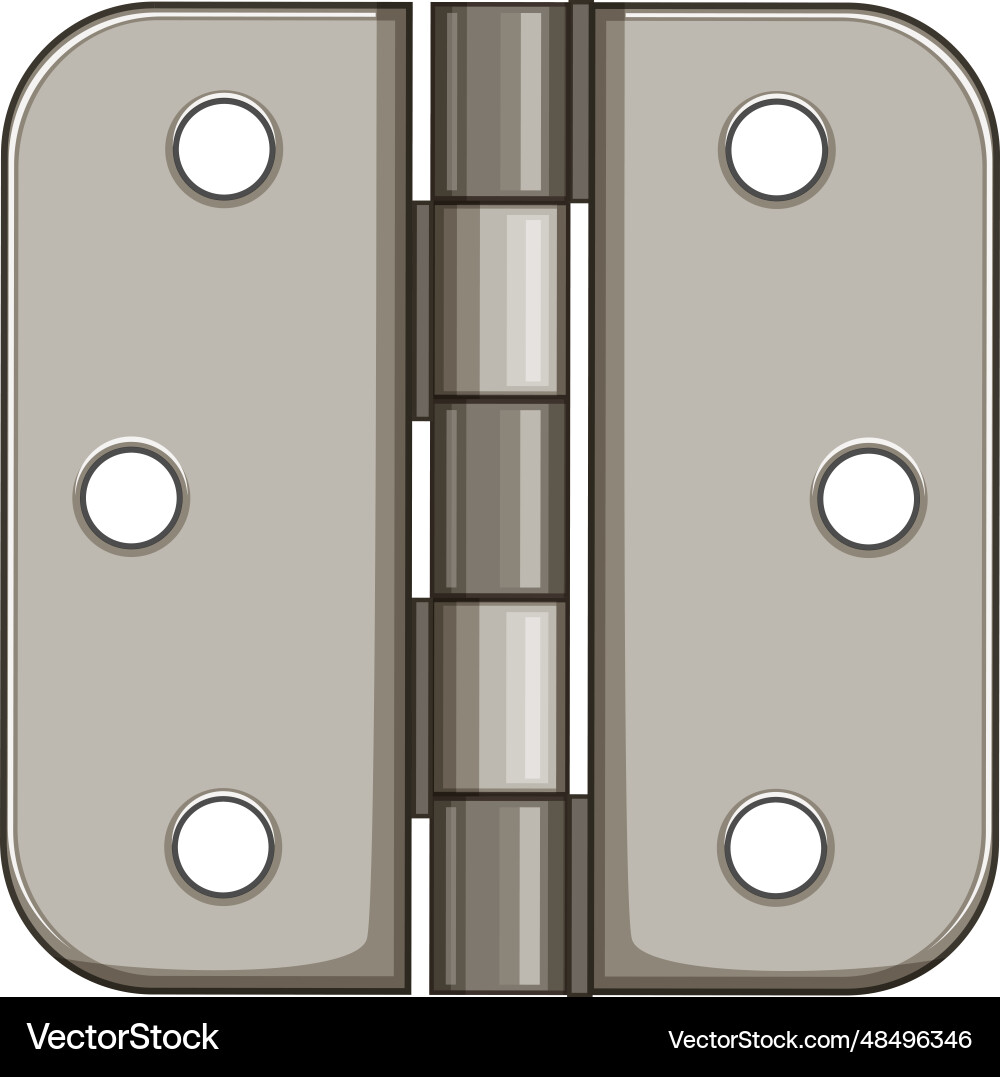 Wood door hinge cartoon Royalty Free Vector Image