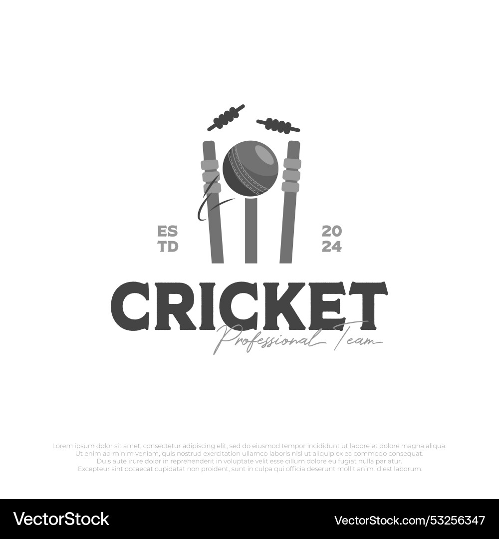 Cricket ball logo template element design Vector Image