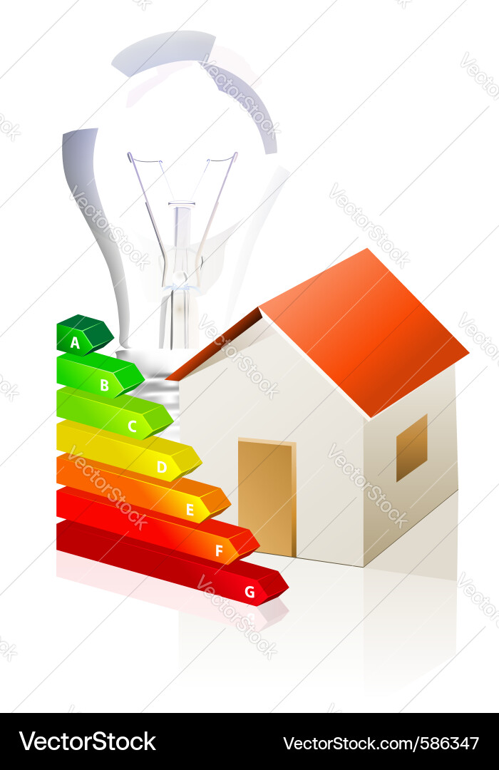House and energy classification Royalty Free Vector Image