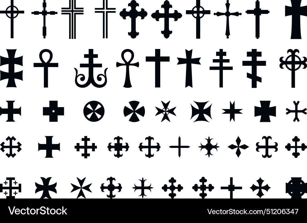 Large set of different religious christian Vector Image