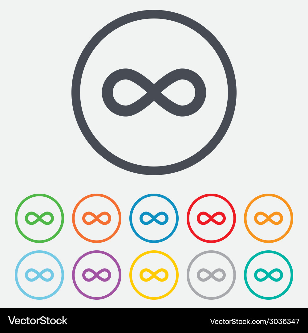 Limitless sign icon infinity symbol Royalty Free Vector