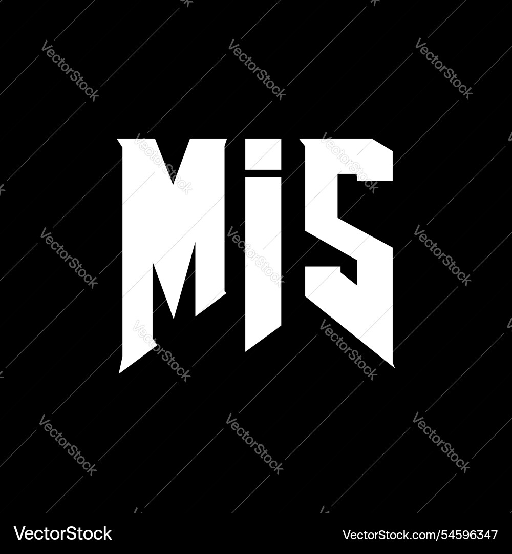 Mis letter logo design for technology company Vector Image