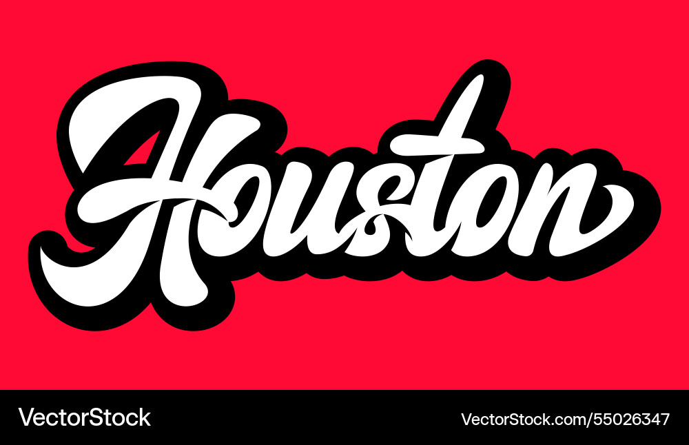Modern houston city name design featuring elegant Vector Image