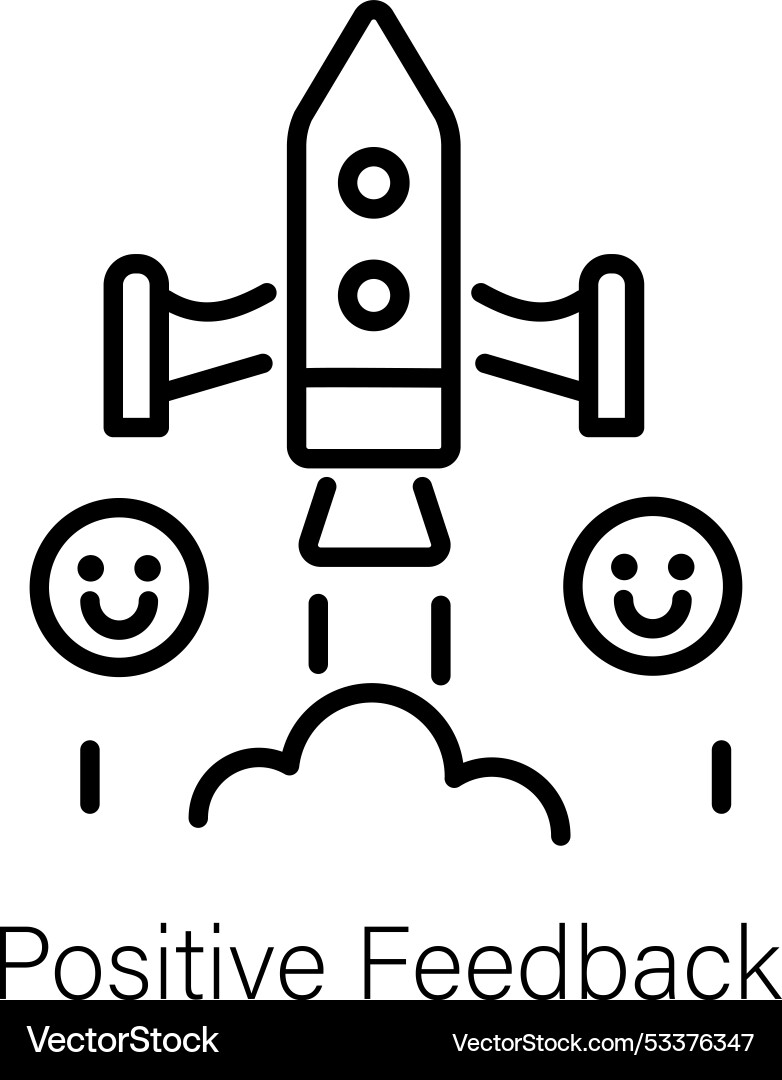 Positive feedback Royalty Free Vector Image - VectorStock