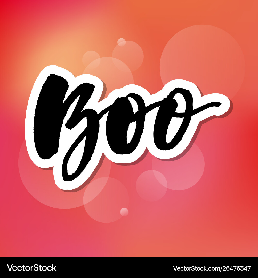 Slogan boo phrase graphic print lettering Vector Image