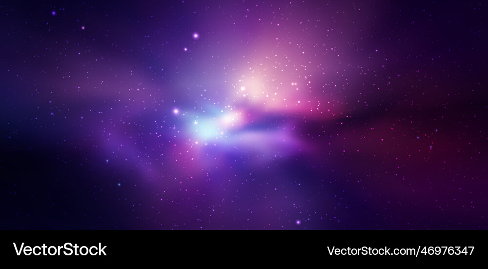 Space galaxy realistic Royalty Free Vector Image