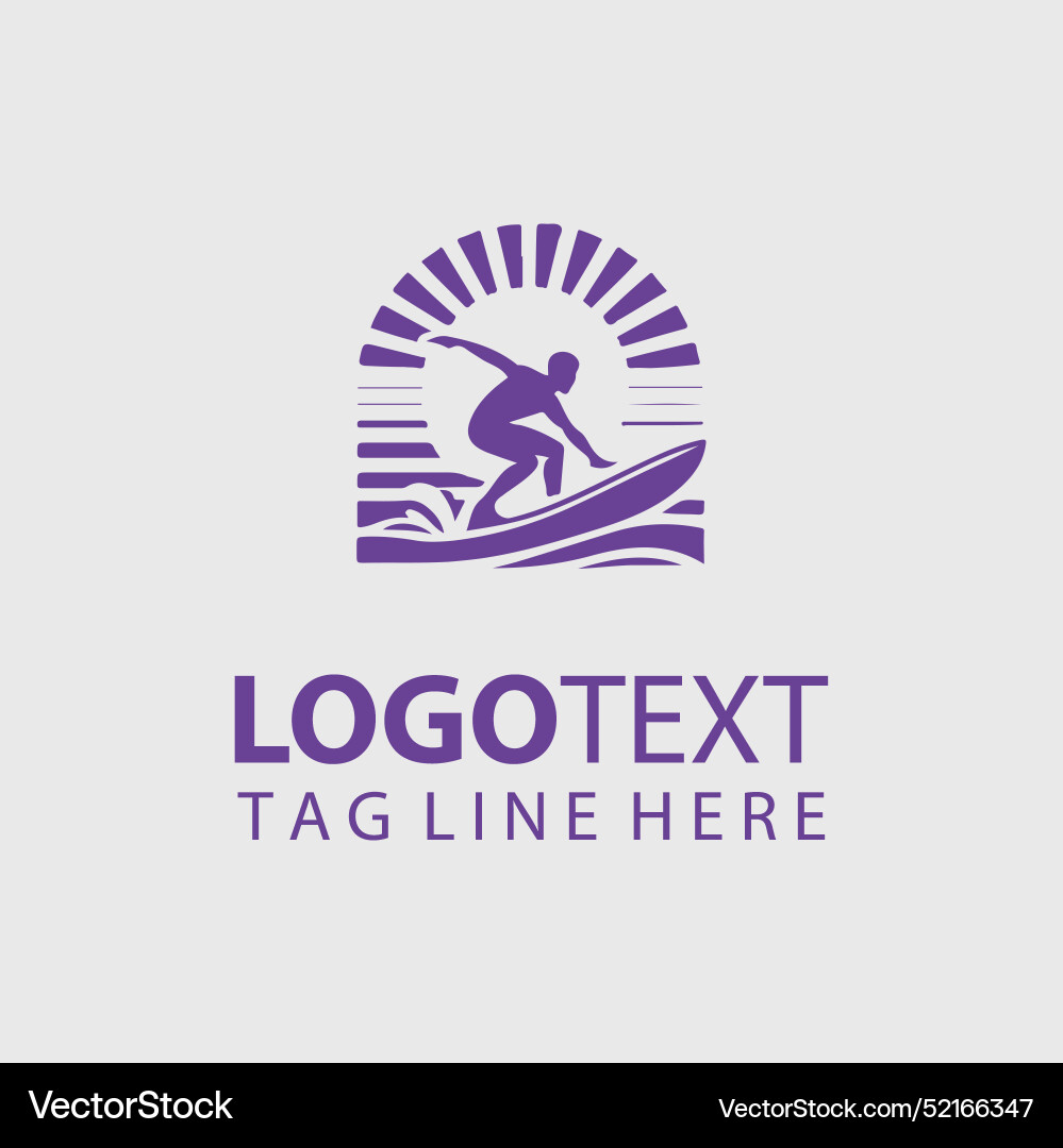 Surfing logo Royalty Free Vector Image - VectorStock