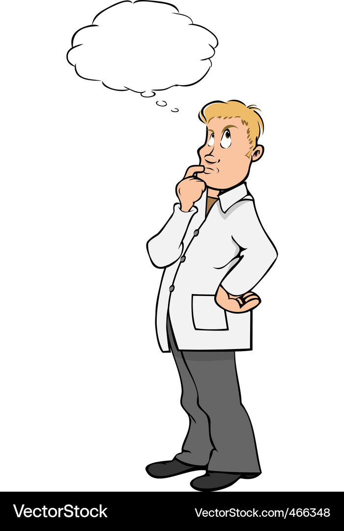 Curious Scientist Royalty Free Vector Image - VectorStock