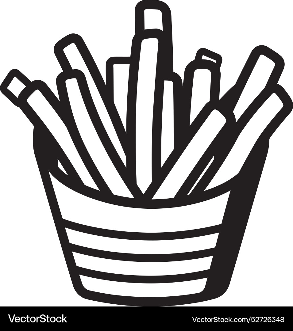 Fry fusion blending culinary cultures through Vector Image