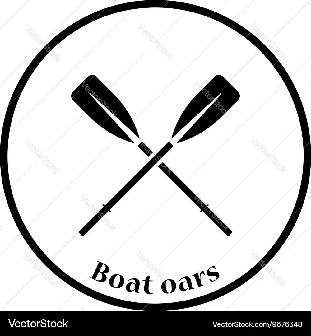 Icon of boat oars Royalty Free Vector Image - VectorStock